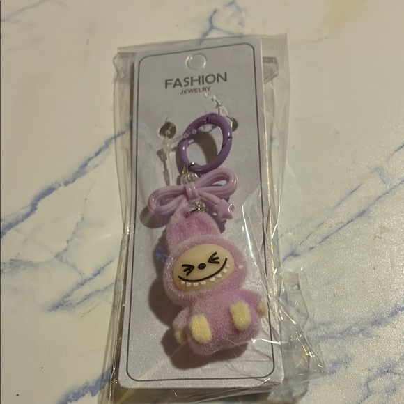 Labubu | Accessories | Nwt Purple Pop Mart Labubu Plush Keychain With ...